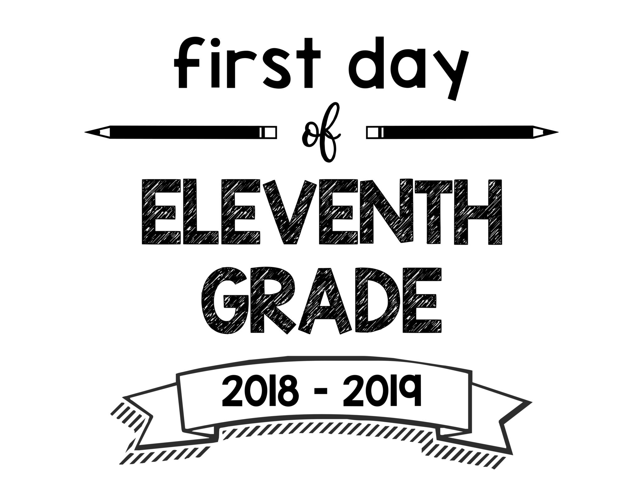 First Day of School Printable Signs For 2018-2019 School Year - South ...